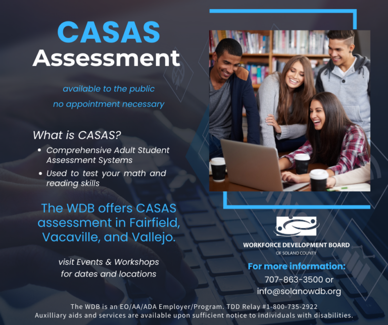 CASAS Assessment – Vallejo John F. Kennedy Library - WDB Solano